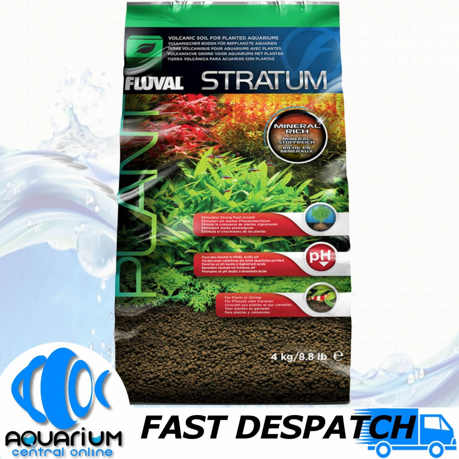 Fluval Stratum Plant and Shrimp Substrate 4kg - Aquarium Central