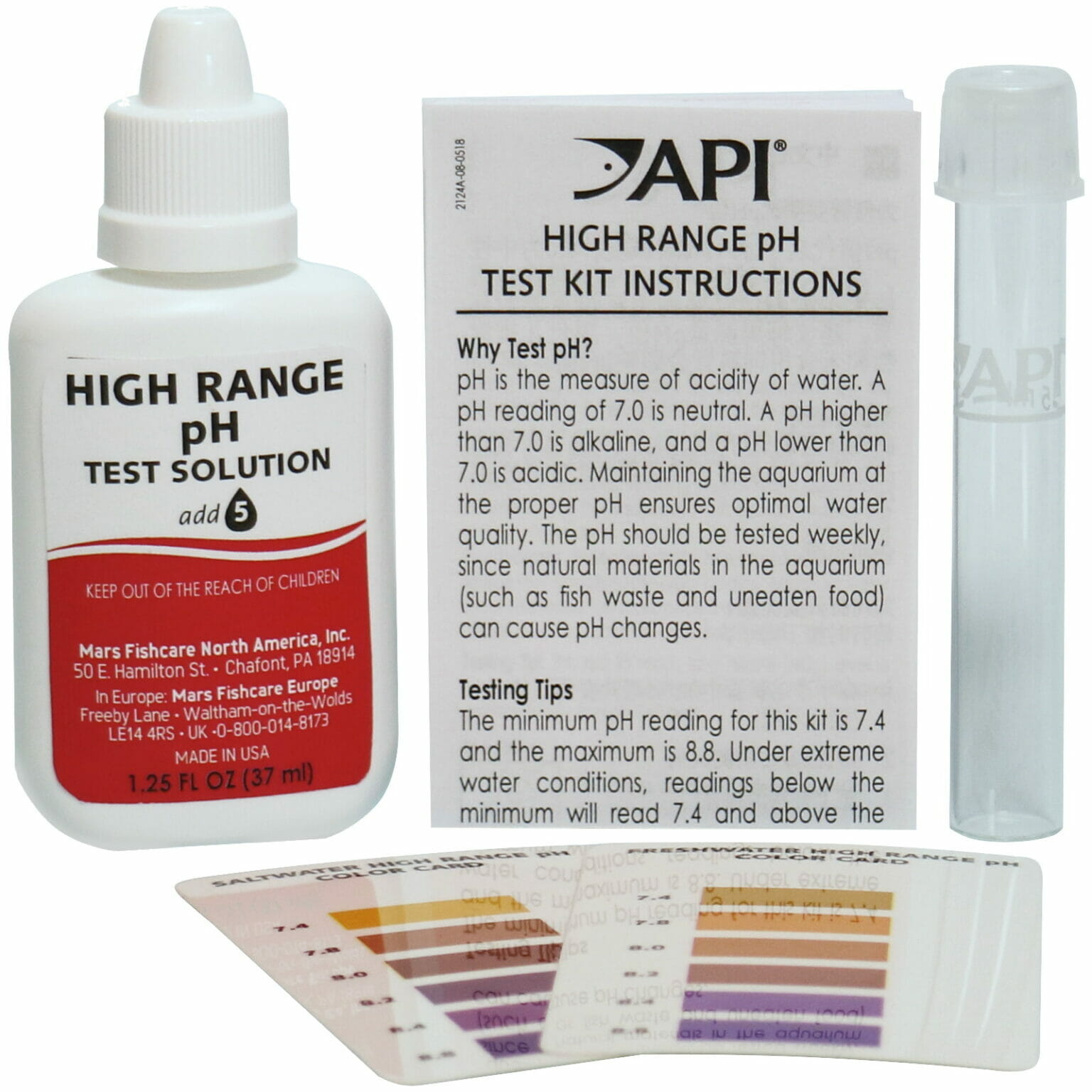 API PH High Range Test Kit Fresh Saltwater Aquarium Central