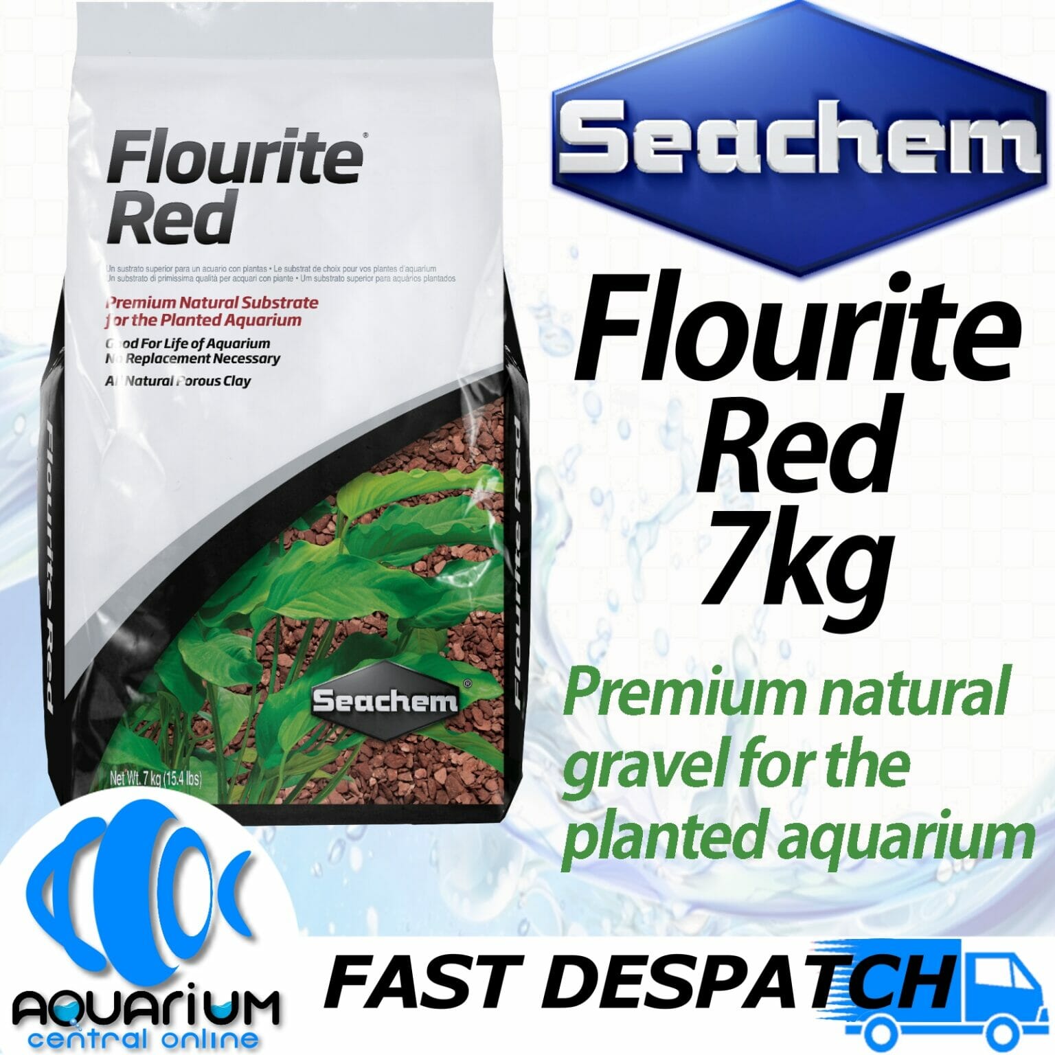 Seachem Flourite Red 7kg Premium Natural Clay Gravel for the Planted ...