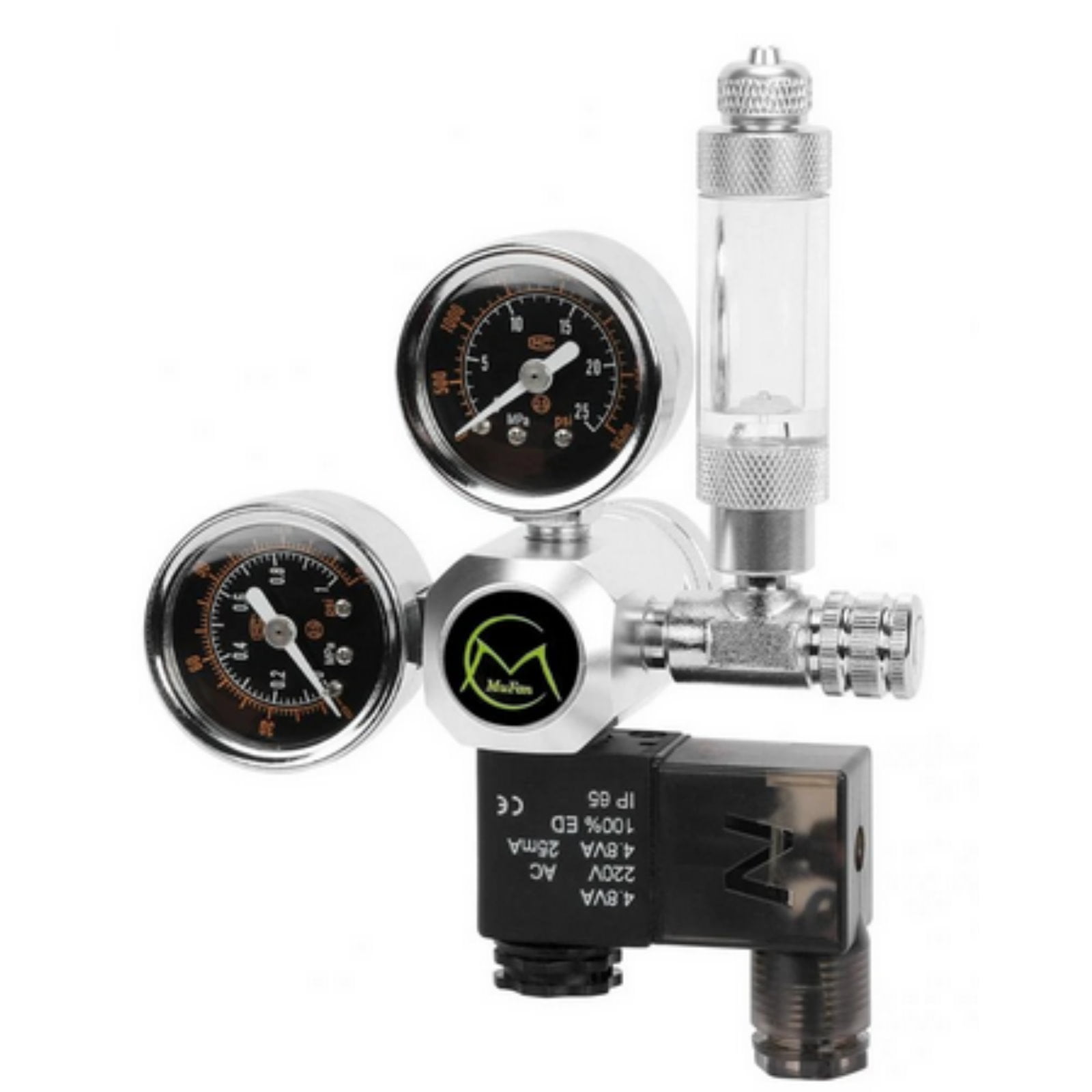 MuFan Dual Stage CO2 Regulators With Integrated Solenoid Valve ...