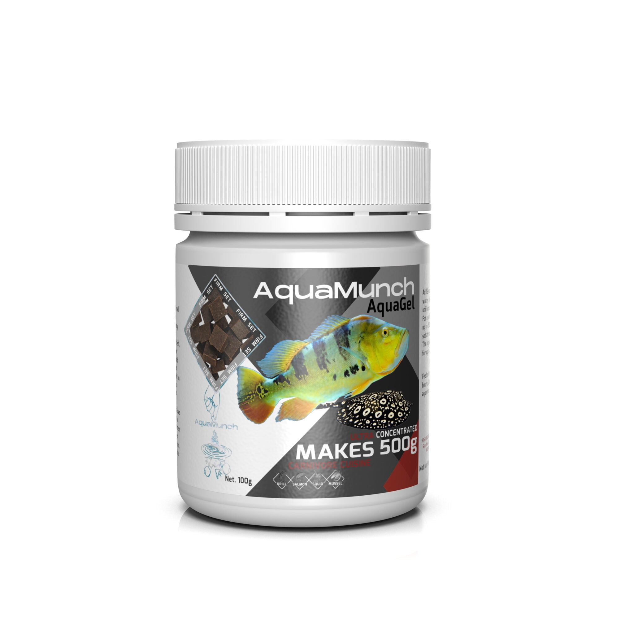 Aquarium Central - AquaMunch AquaGel Carnivore Cuisine Gel Feed 100g ...