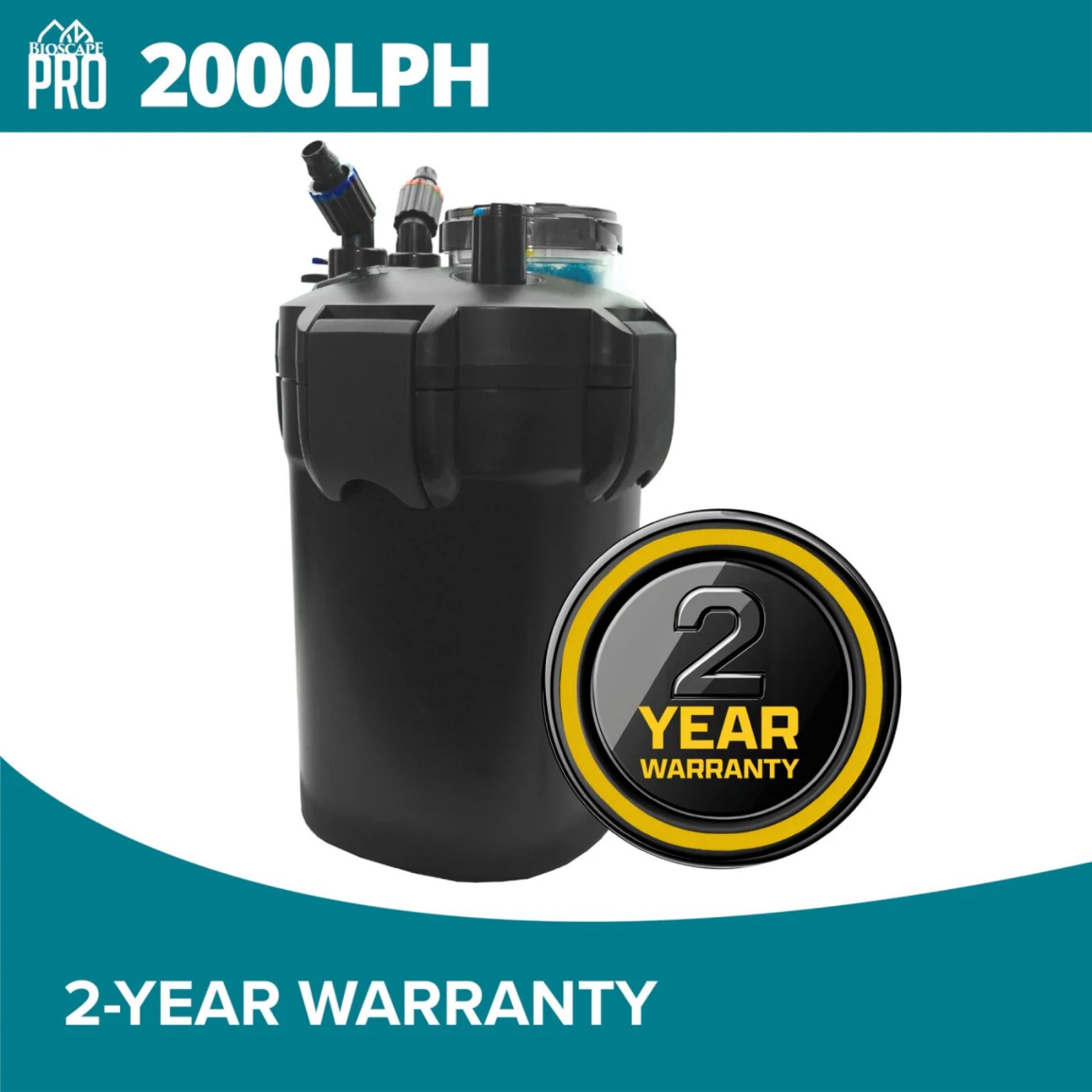Bioscape PRO Series Canister Filter 2000 lph - Aquarium Central